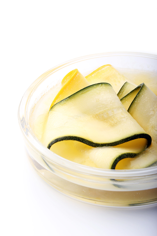 Lactic acid pickled courgette strips | Gastronomixs