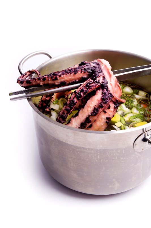 Octopus Poached In Court Bouillon | Gastronomixs