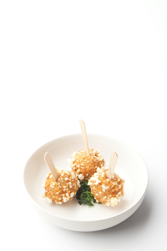 Mini Croquette With Puffed Pork Rind | Gastronomixs