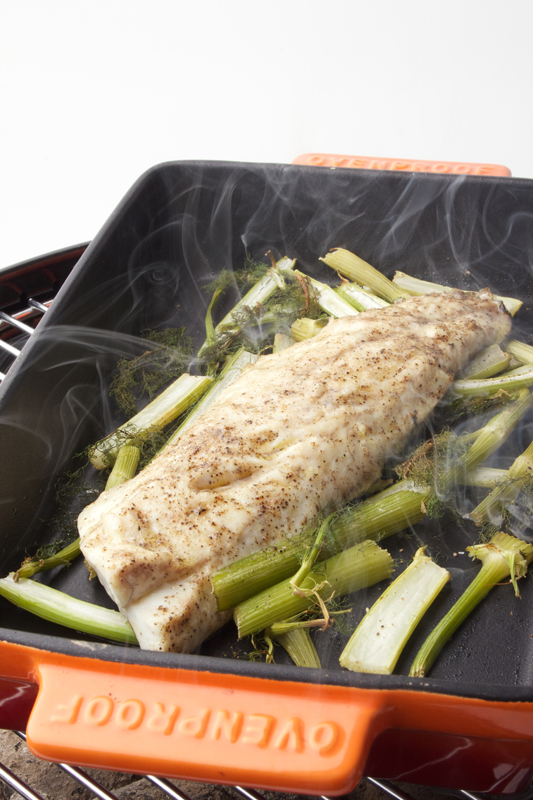 Barbecued Sea Bass On Fennel Stalks | Gastronomixs