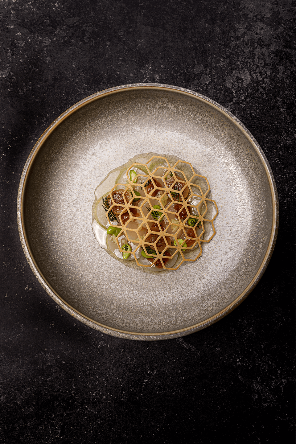 Roasted scallops with gooseberry relish and artichoke